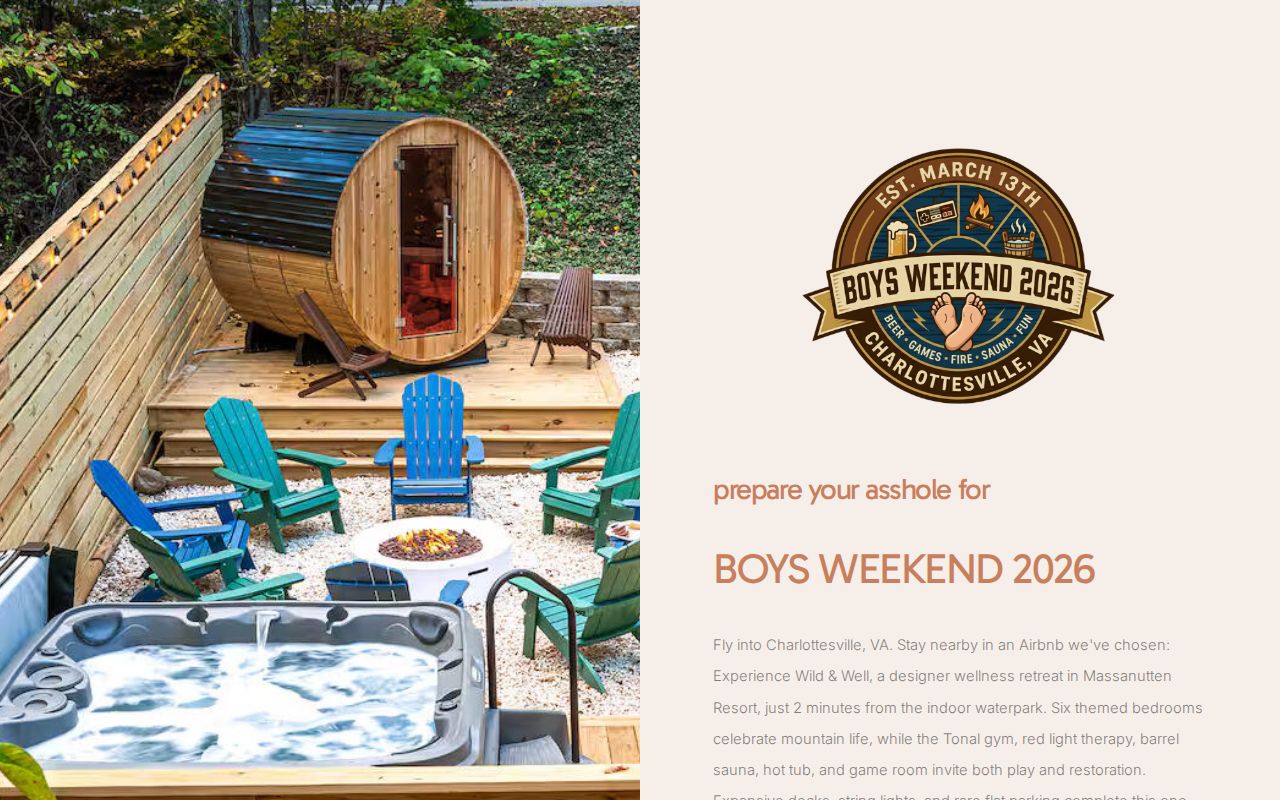 Boys Weekend 2026